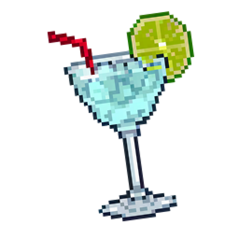 25 Cocktails --- Pixel Art Cocktail Pack by PixiePirat