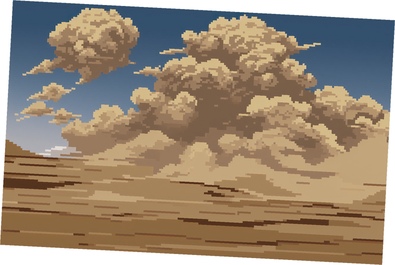 6 beautiful Sandstorms Backgrounds Assets - Pixelart / Pixel Art sprite ...