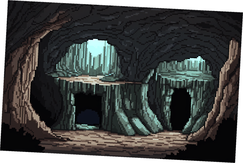 6 beautiful Dark Cave Backgrounds Assets - Pixelart / Pixel Art sprite ...