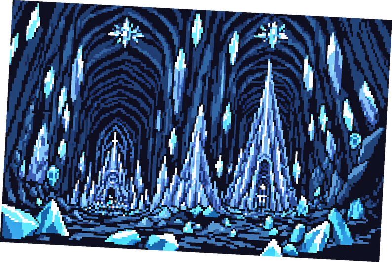 5 beautiful Crystal Cave Backgrounds Assets - Pixelart / Pixel Art ...
