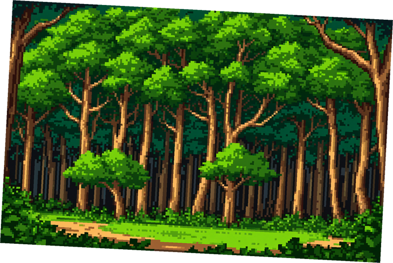 5 beautiful Forest Backgrounds Assets - Pixelart / Pixel Art sprite ...