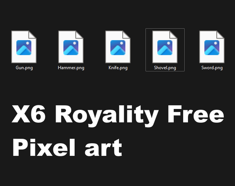 X6 - Royality Free Tools Assets Pack [PIXEL ART] by Zxelt