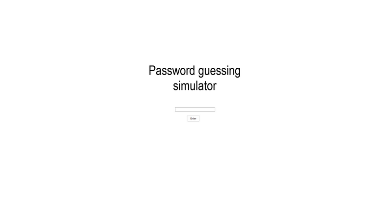 Password guessing simulator by Willotl