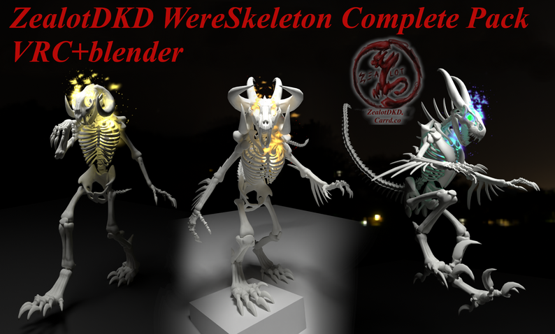 ZealotDKD Were Skeleton complete pack vrchat by ZealotDKD