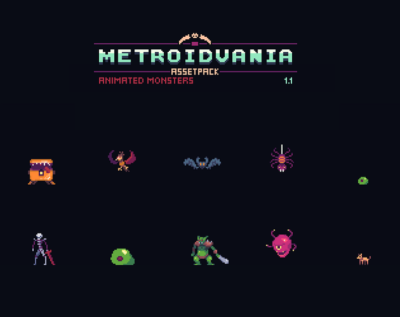 Metroidvania | Animated Monsters by Sam