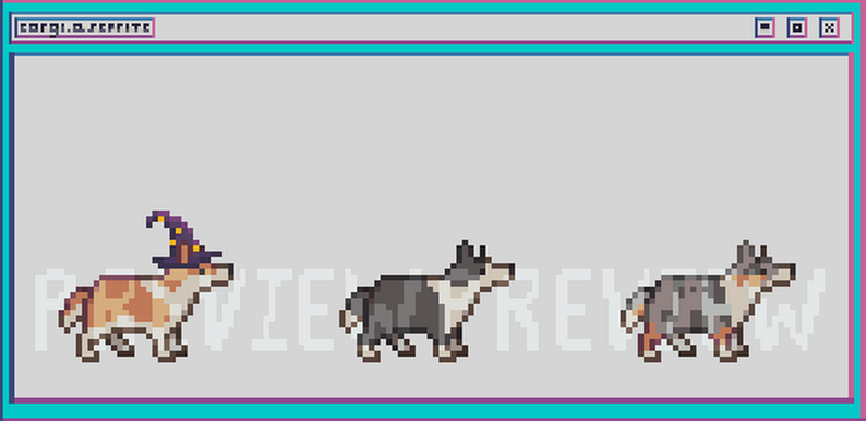 2D Small Dog Sprites by girlypixels