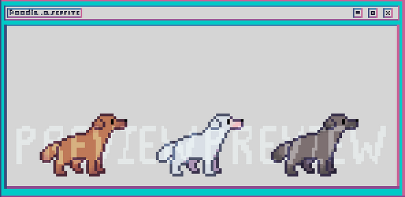 2D Small Dog Sprites by girlypixels