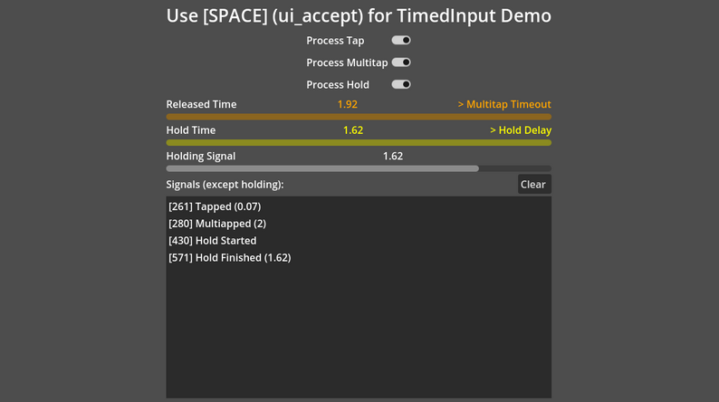 Godot Timed Input Addon Demo by hatmix
