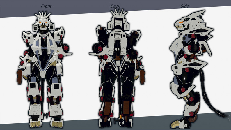 White Liger - Mecha Furry - PC VRChat Avatar by EWhyArt