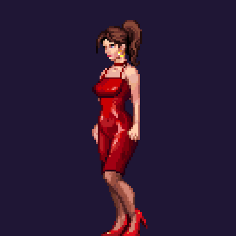 Pixel Art Female Character - 128px by GandalfHardcore