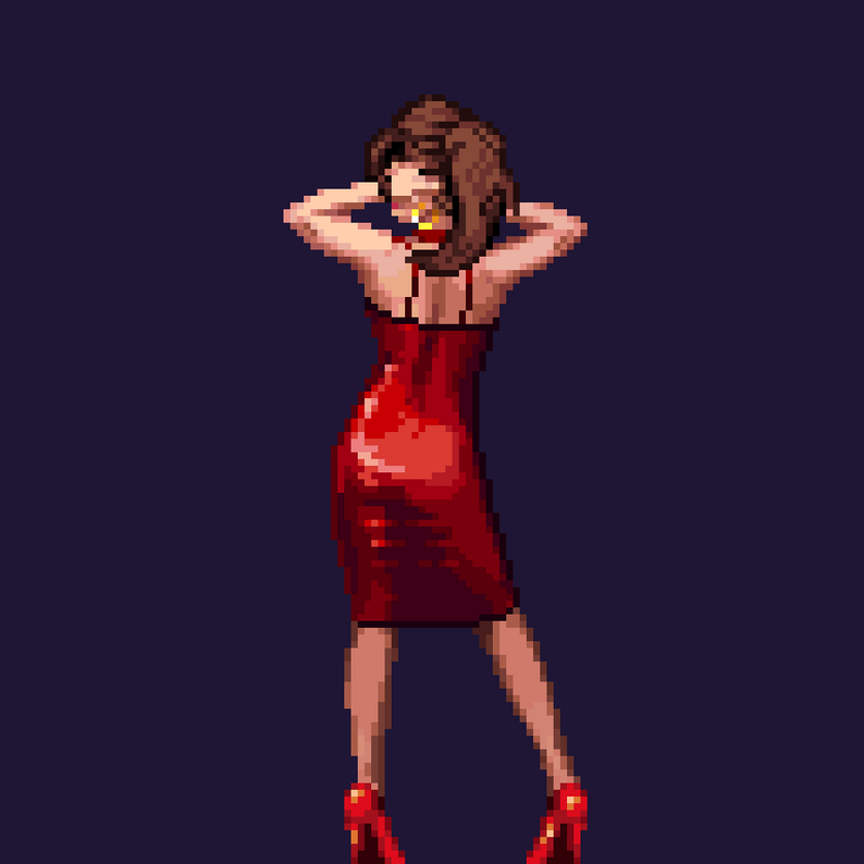 Pixel Art Female Character - 128px by GandalfHardcore