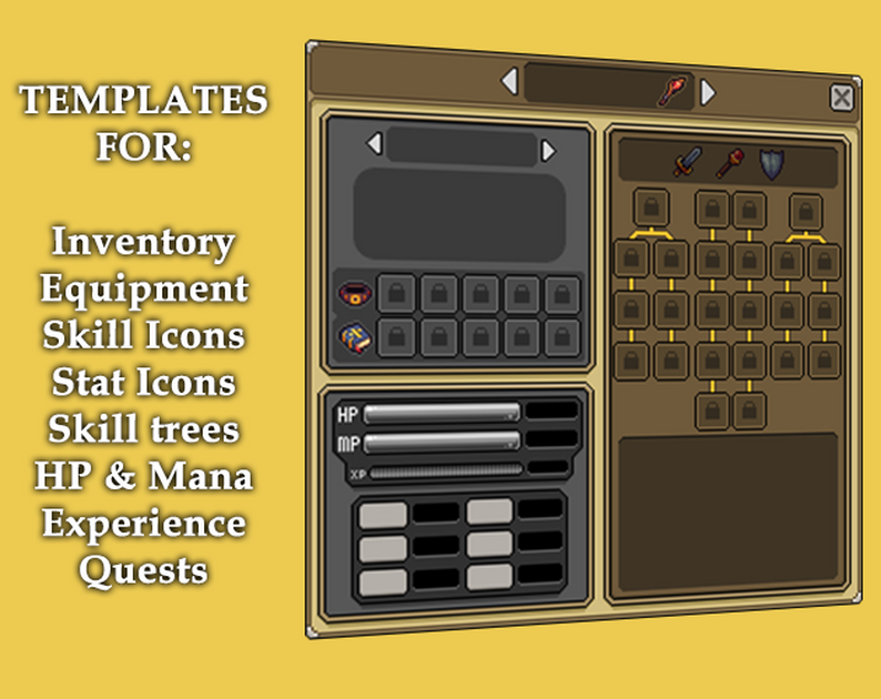 Fantasy RPG UI Elements Pack by Manx Pixels 🇮🇲