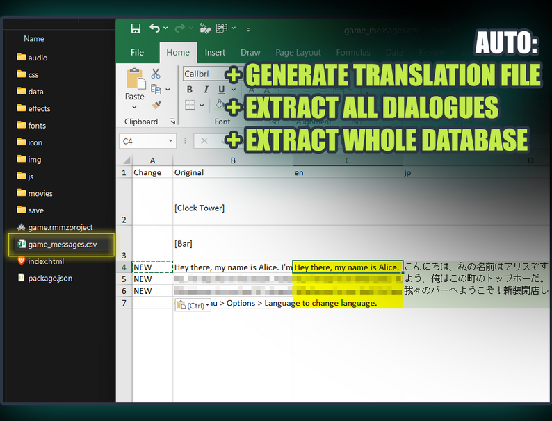 Non Destructive Localization Plugin For Rpg Maker Mv Mz By Sang Hendrix