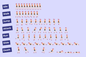 Free Platformer Girl Character! - Free Platformer Girl - Character by ...