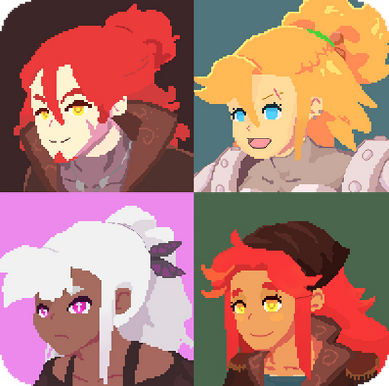 Free - 12 Fantasy Character Portraits - pixel art by ApyrYon
