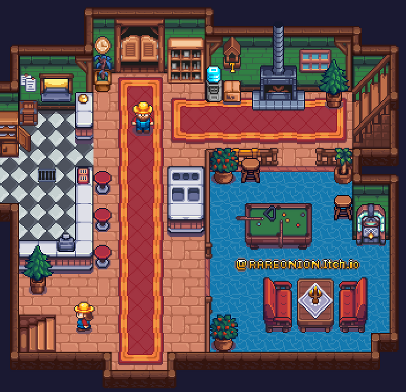 2D Life 'Interior' Asset Pack 2(16x16) by RareOnion
