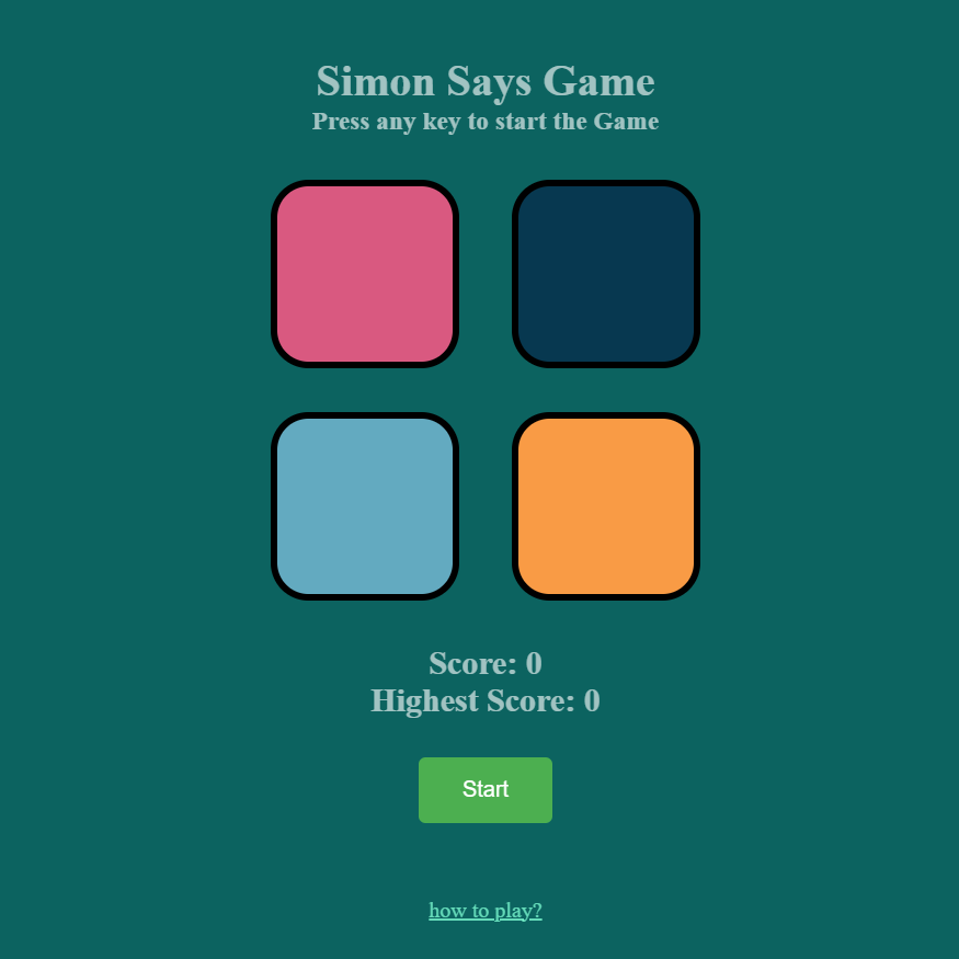 Simon Says! Test your memory by GameMancer_Salim