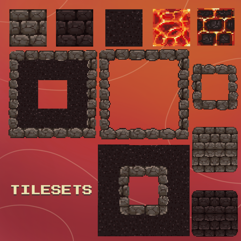 Pixel Dungeons Asset Pack + Knight Sprite [32 x 32] by GTORAVERSE