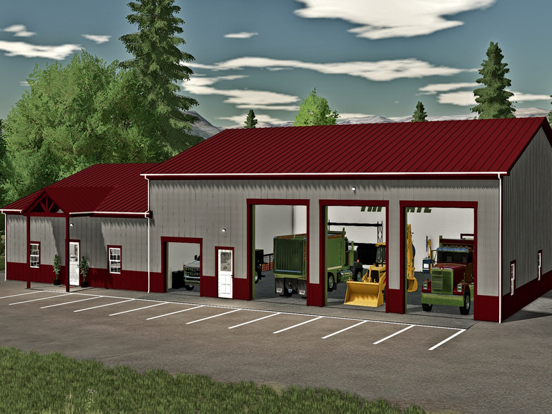 FS22 Large Workshop by Tri-State Crew