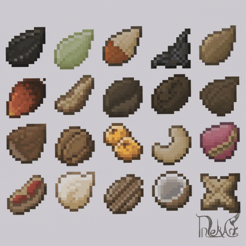 Nutty Pixel Icon Tileset [16x16 + 18x18] by Nnekart