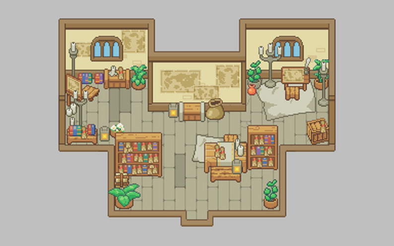 The Fantasy Tileset - Medieval Interiors by Ventilatore