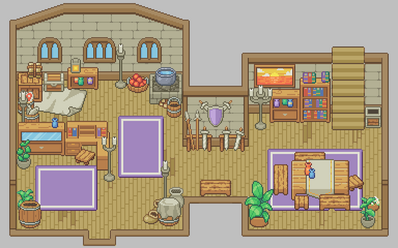 The Fantasy Tileset - Medieval Interiors by Ventilatore
