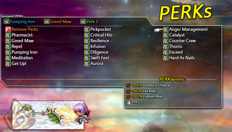 RPG Maker MV Premade Systems ― PERKs by Stuff4U