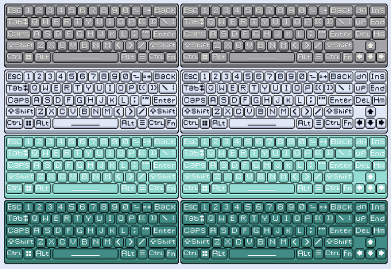Stylized Pixel Keyboard Pack by Hayyans