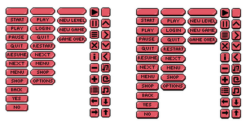 PIXEL ART BUTTONS by tam1tami
