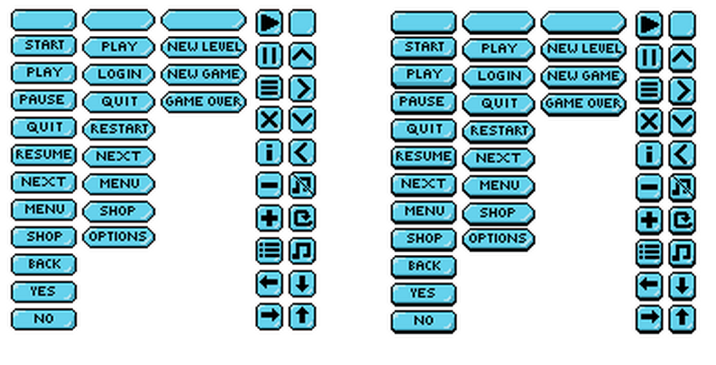 PIXEL ART BUTTONS by tam1tami