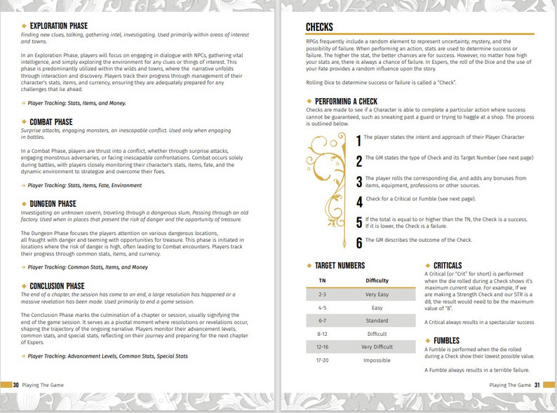 Espers Quickstart Rulebook by Rookie Jet Studio