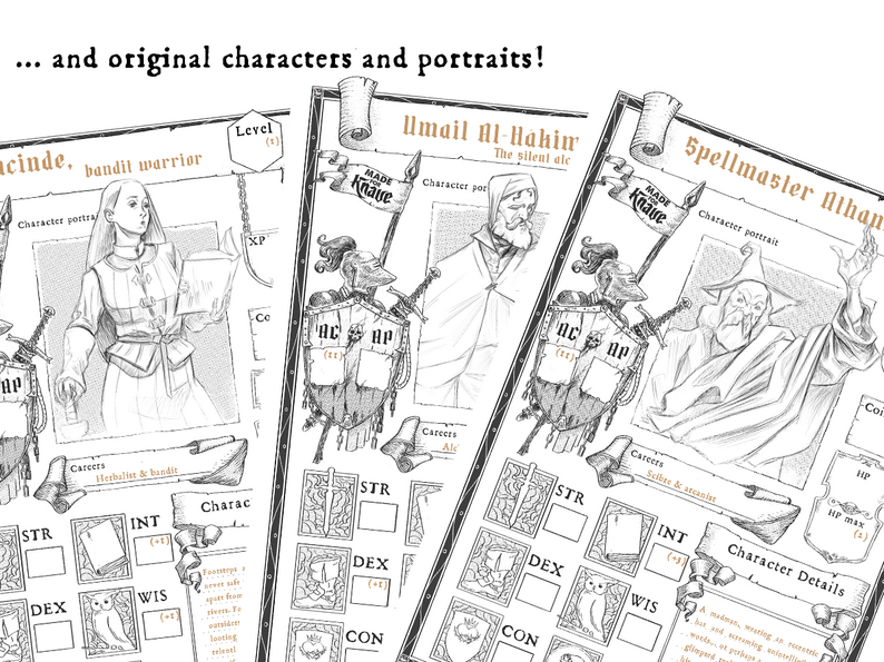 Knave Character Sheet + PCs! by Alonso Hidalgo