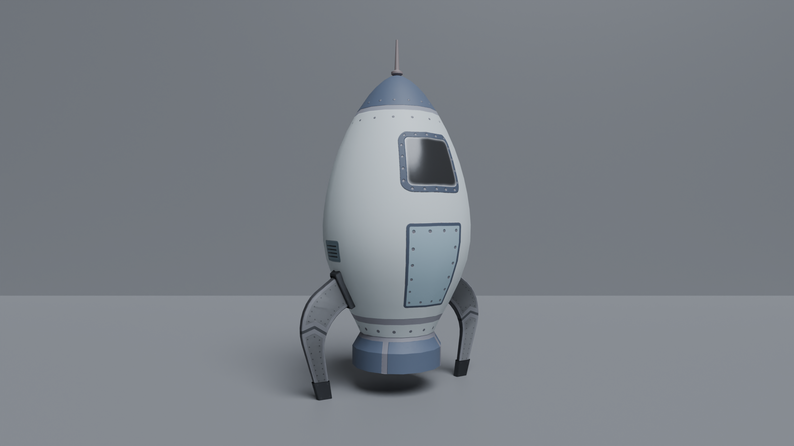 Cartoon Spaceship 3D model by FlexUnit