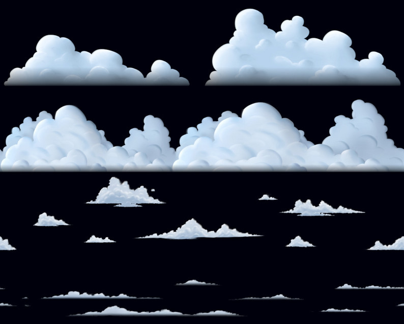 FREE White clouds textures by GOBI Studio