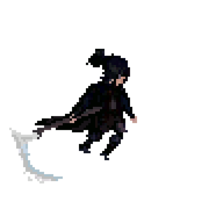 Huntress , a pixel gothic 2d game character by Abysswalker