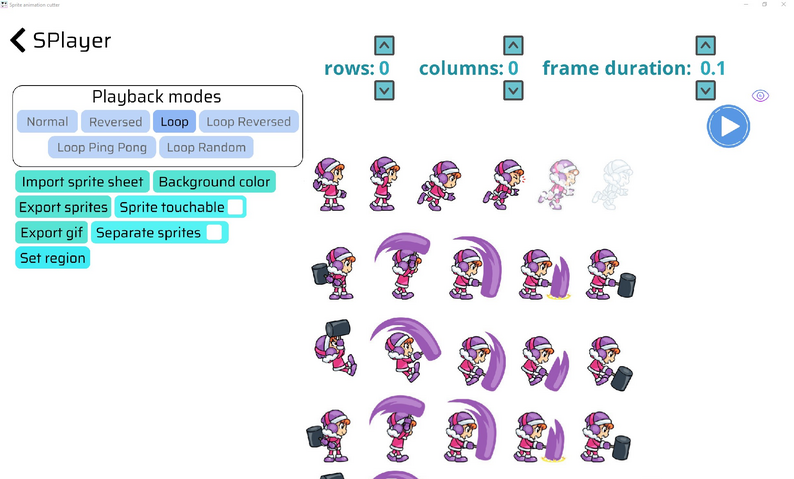 Sprite animation cutter by Eli Developer