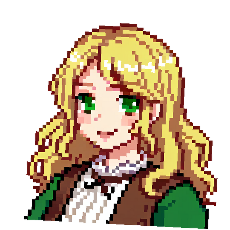 Blond Villager Woman Portrait - Pixelart / Pixel Art sprite Young Woman ...