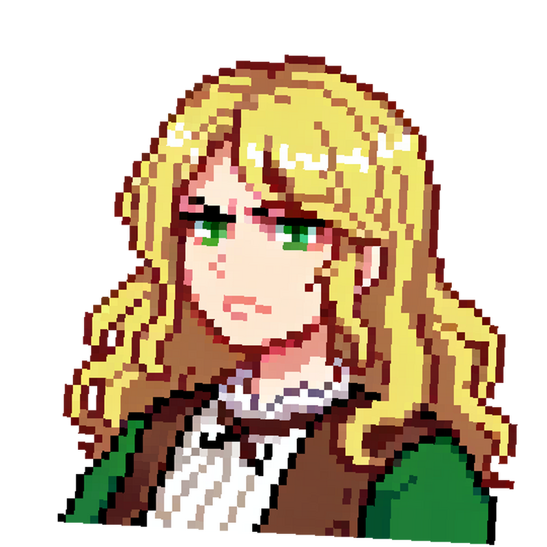 Blond Villager Woman Portrait - Pixelart / Pixel Art sprite Young Woman ...