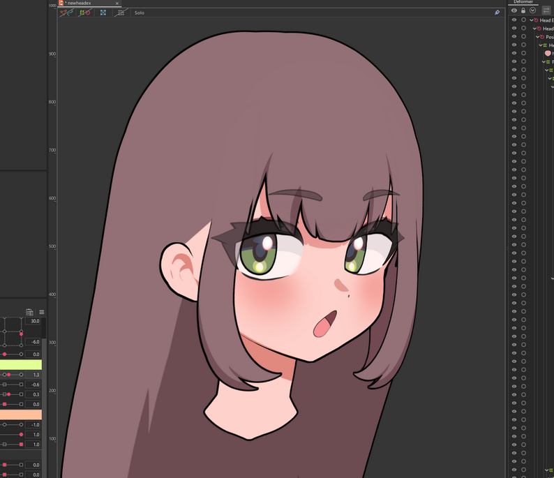 Live2D Head Angle Workflow Example by cillia
