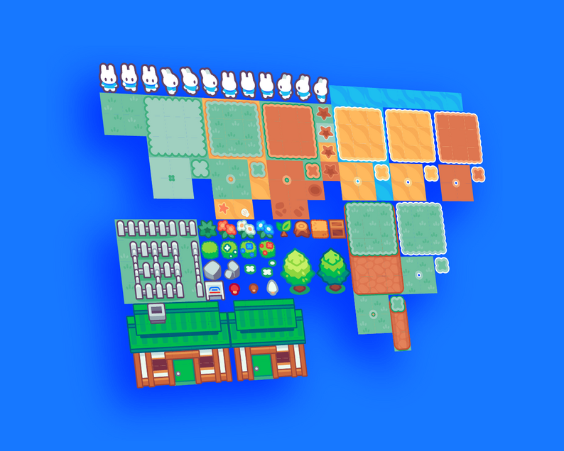 [DEMO] Vector RPG Overworld Tileset by RhosGFX