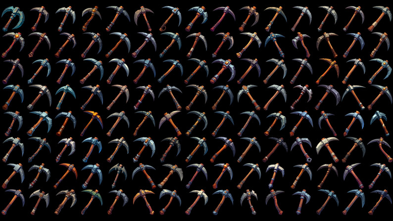 600+ Hi Def Digging Tools Sprites by FortressSide
