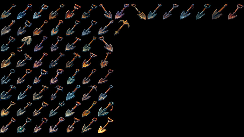 600+ Hi Def Digging Tools Sprites by FortressSide