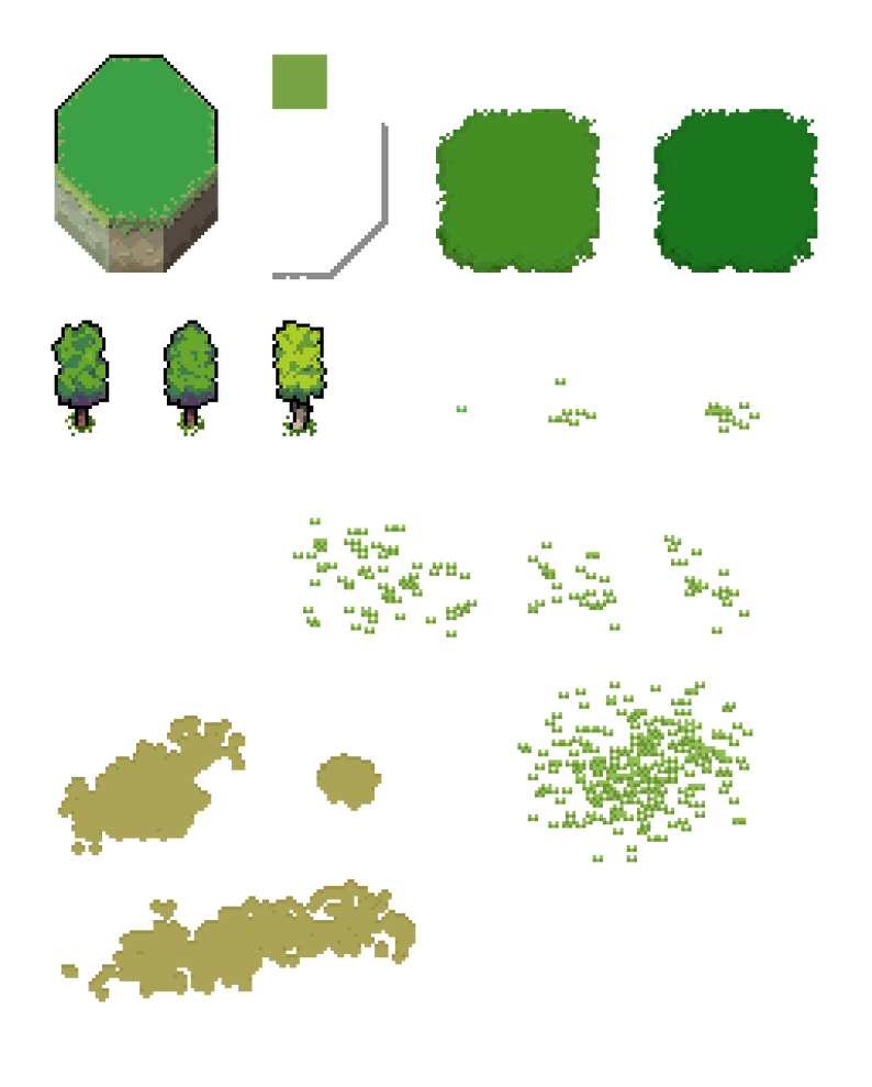 Green Field + Character free 16px by FkgCluster