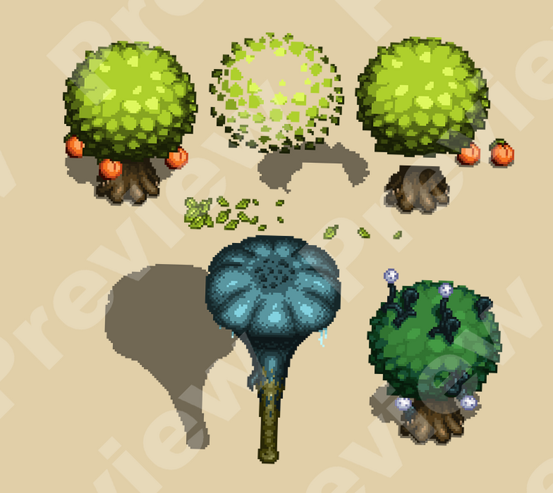 Pixel Trees & Saplings by Artimus