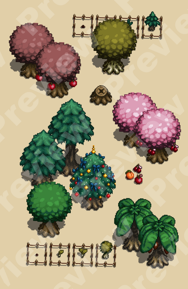 Pixel Trees & Saplings by Artimus