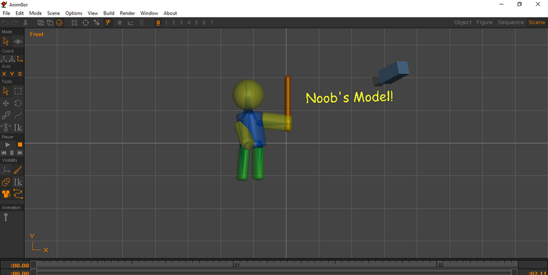 Noob Model! For Anim8or by @Cartoon Dev