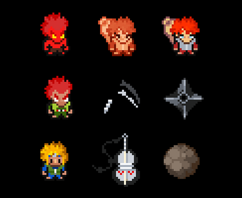 Naruto Sprites [16x16] by brendonnogard