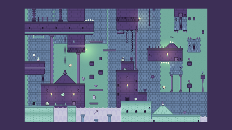 Dungeon Platformer Tile Set - Pixel Art by muffinespixels