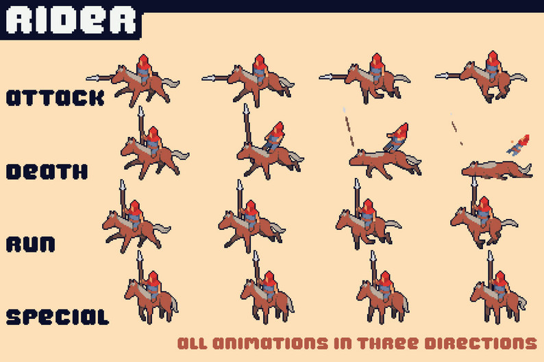 Free Enemy Pixel Pack for Top-Down Game by Free Game Assets (GUI ...
