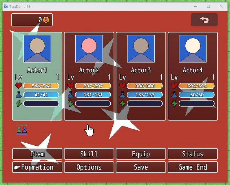 RPGMaker MZ - Custom Main Menu Scene Plugin by arrosev